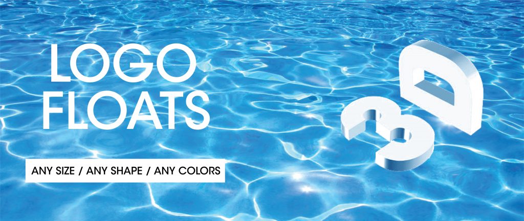 Logo Pool Float for Custom Foam Logos and Letters at Pool Parties